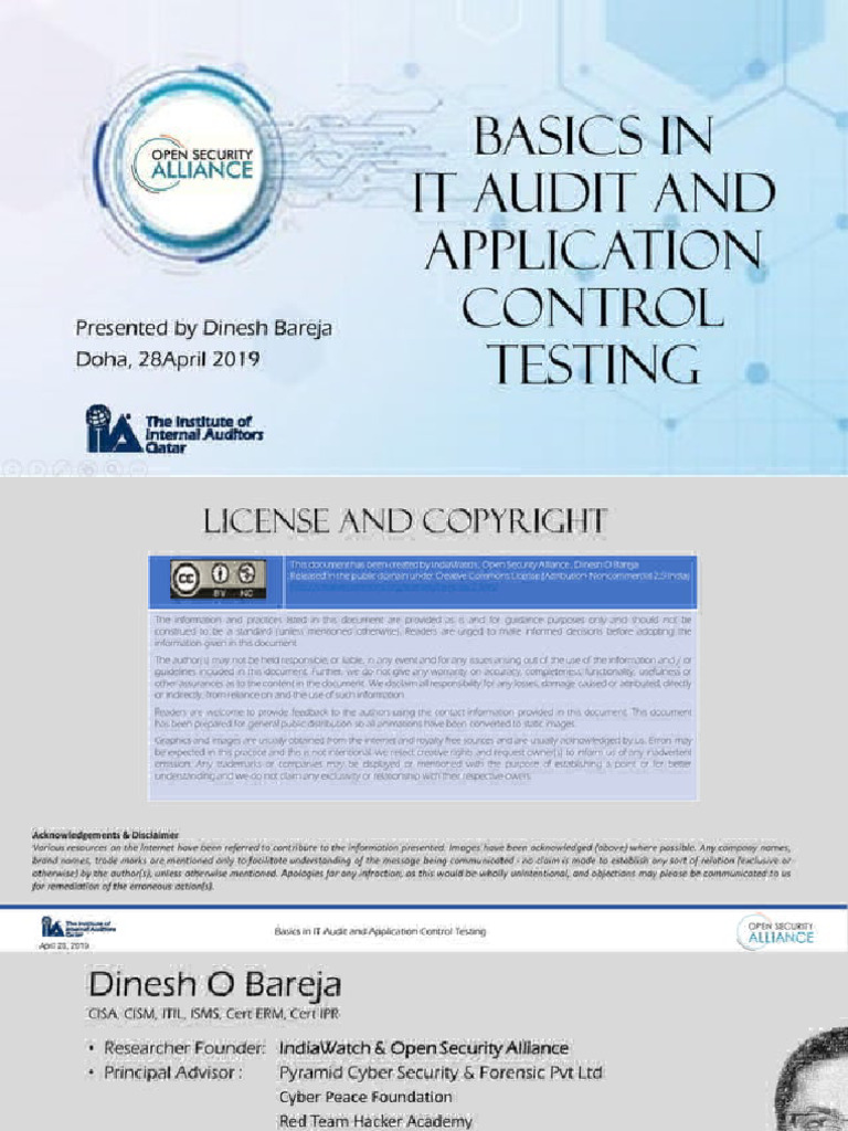 Basics In It Audit And Application Control Testing 142703556 Pdf