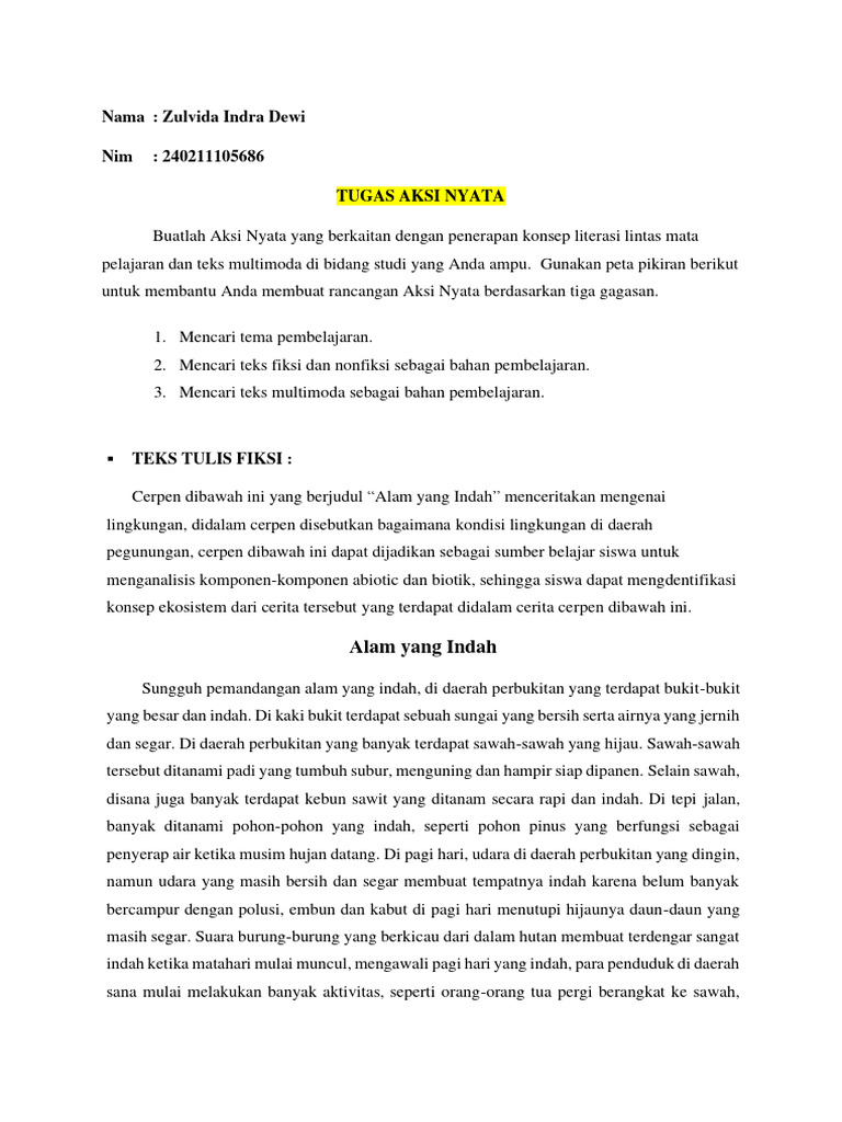 Aksi Nyata Literasi Multimoda Siswa | PDF
