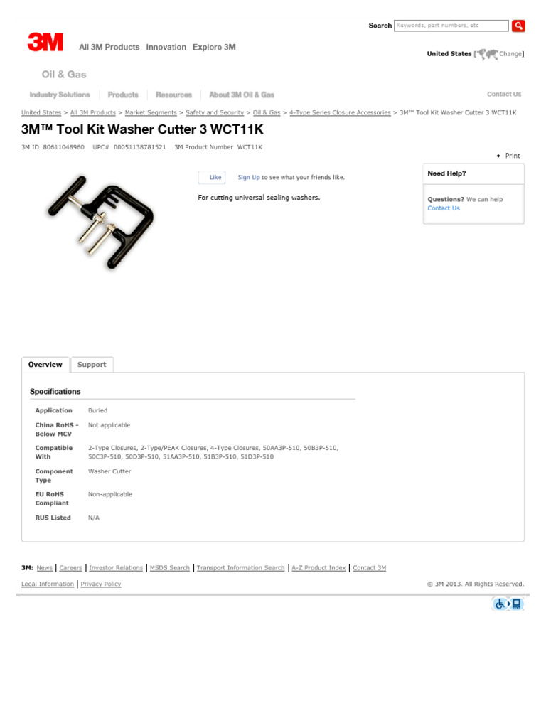 3M™ Tool Kit Washer Cutter 3 WCT11K | PDF