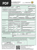 BIR S1905 - Registration Update Sheet | PDF | Government Finances | Taxes