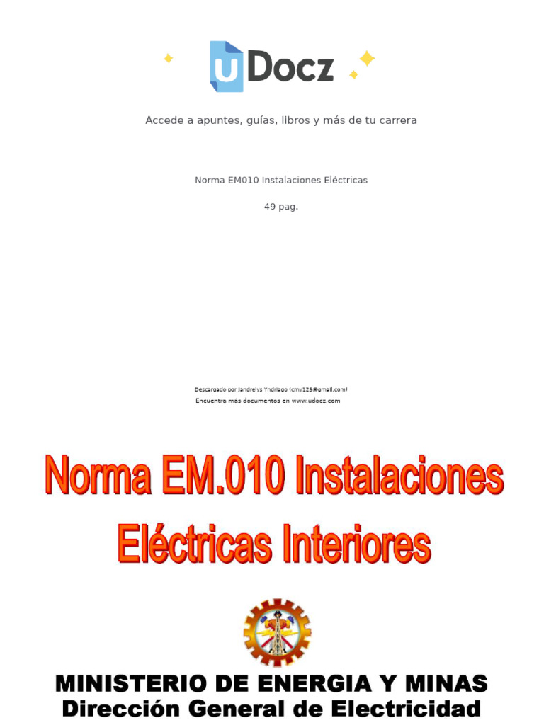 Norma Em010 Instalac 185377 Downloadable 5165508 | PDF | Informática