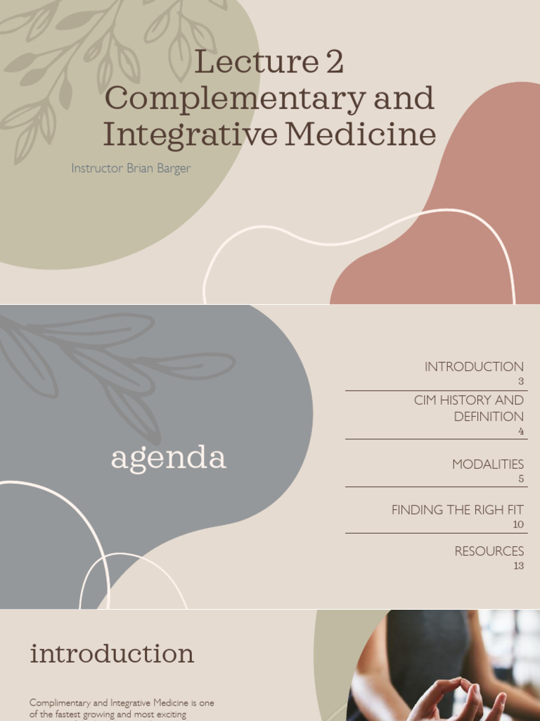 Overview of Complementary Medicine | PDF | Alternative Medicine ...