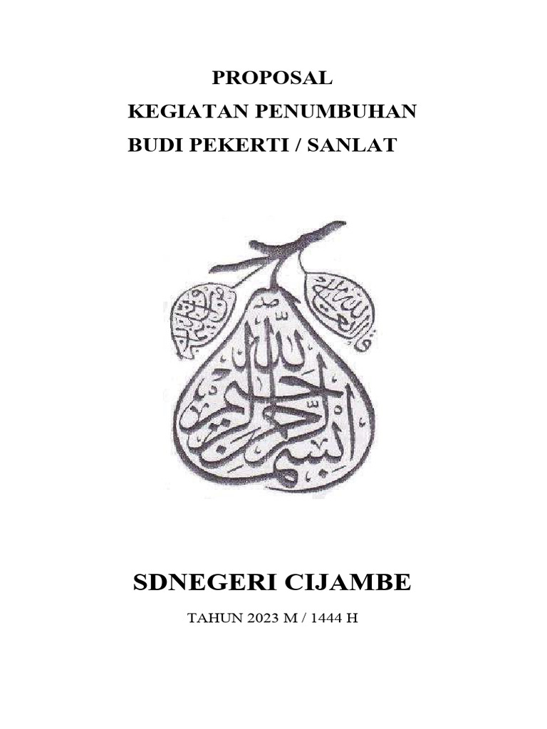 Program Kegiatan Sanlat SDN Cijambe 2023 | PDF