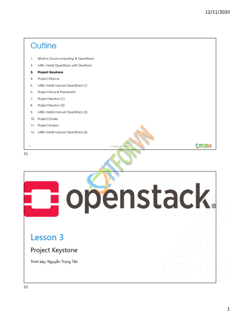 OpenStack Victoria Lesson 3 | PDF | Open Stack | Computing
