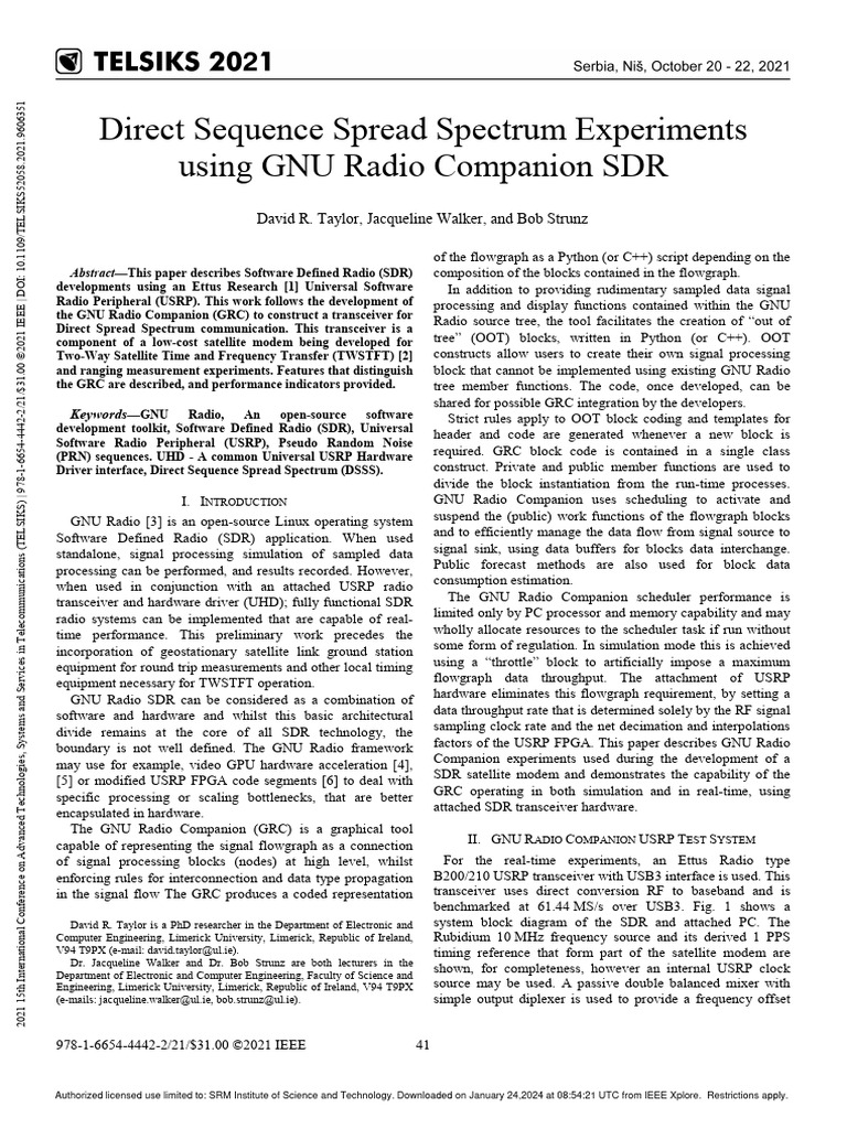 GNU Radio SDR for Satellite Modem | PDF | Software Defined Radio | Radio