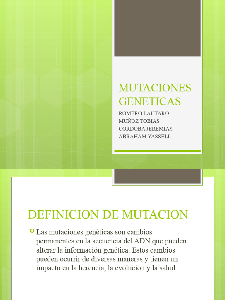 Mutaciones Geneticas | PDF | Mutación | Gene