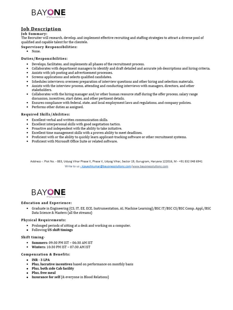 Talent Scout - Job Description | PDF | Recruitment | Business