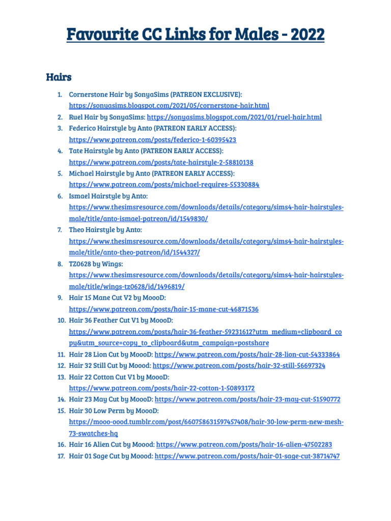 Fav CC For Males 2022 | PDF | Sweater | Necklace