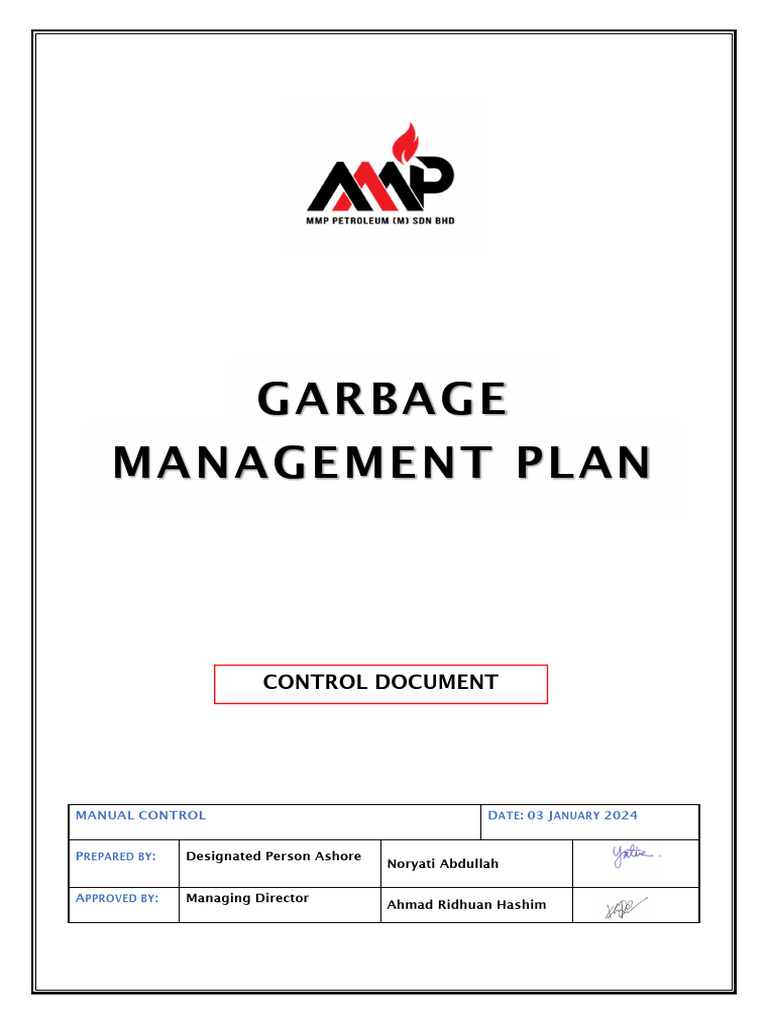 GMP Front Page - Signed & Control | PDF