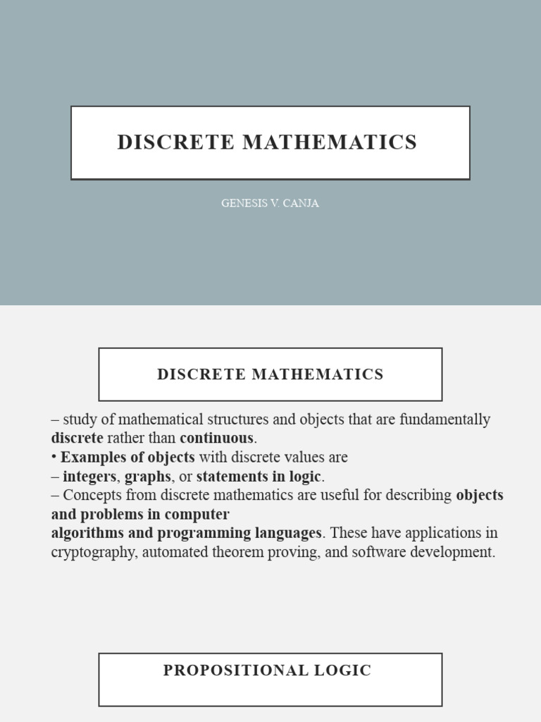 Discrete Mathematics Lesson1 | PDF | If And Only If | Mathematical Logic