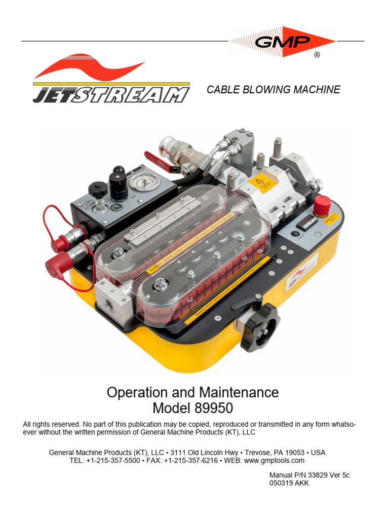 GMP 33892 Jetstream Manual Ver 5c | PDF | Electrical Connector | Belt (Mechanical)