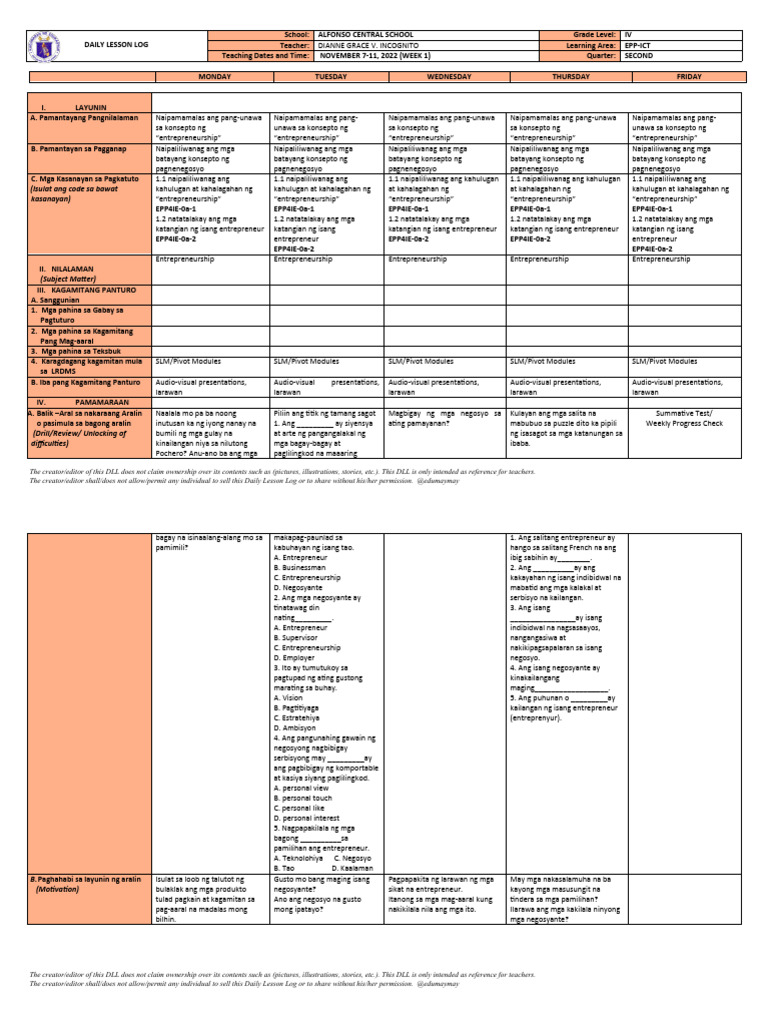 DLL Epp4 Ict W1 | PDF