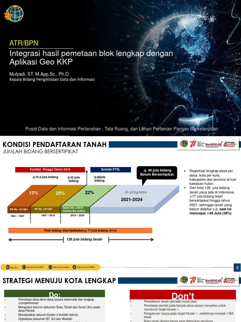 Integrasi Hasil Pemetaan Blok Lengkap Dengan Aplikasi Geo KKP | PDF