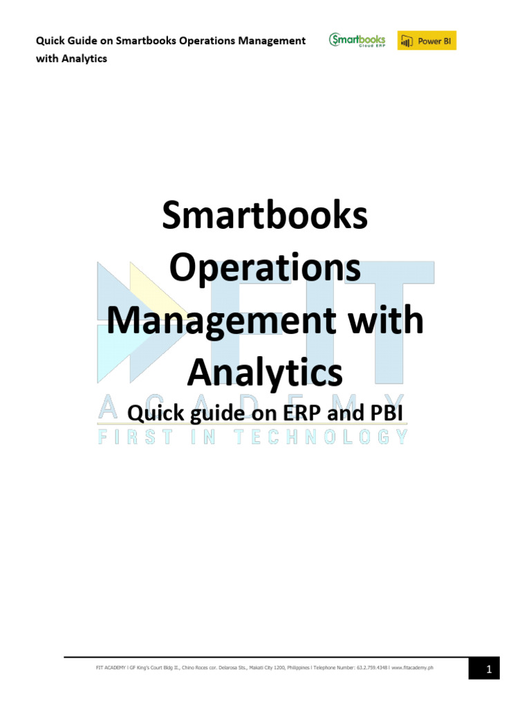 Quick Guide Book On Operations Management With Analytics v2023 | PDF | Cloud Computing ...