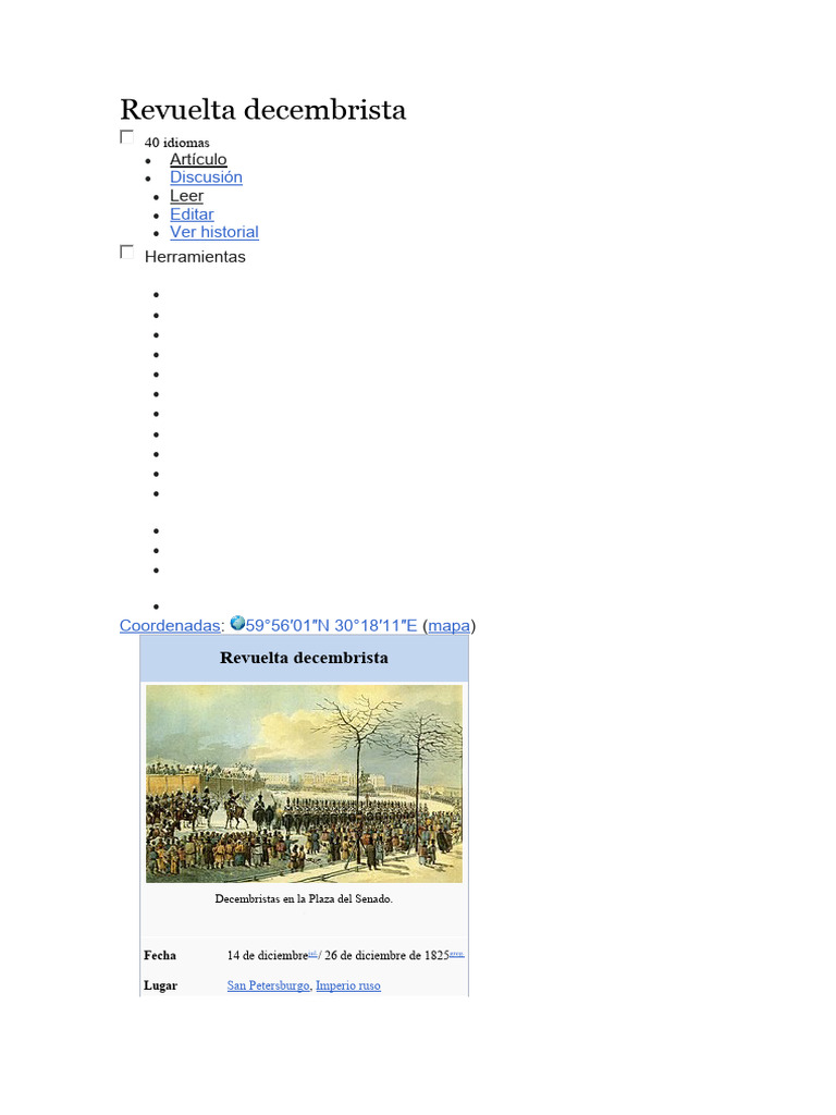 Revuelta Decembrista en Rusia 1825 | PDF | Imperio ruso
