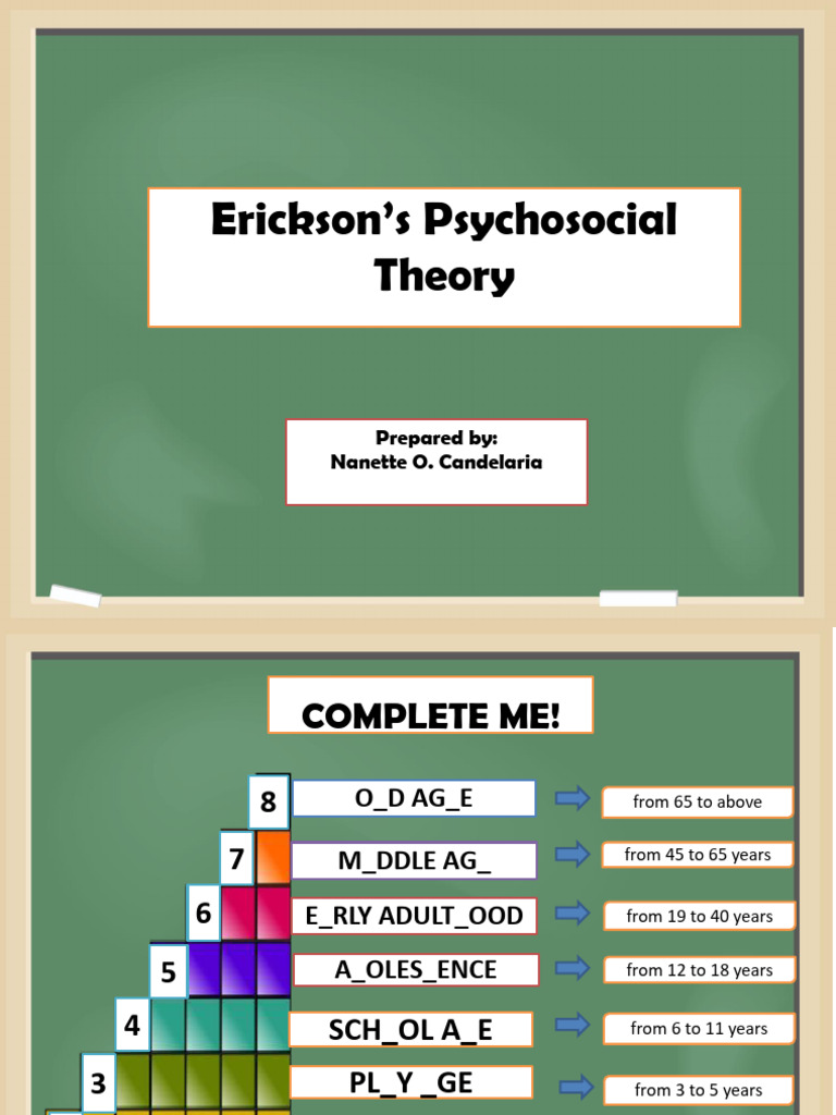 Ericksons Psychosocial Theory | PDF | Psychological Concepts | Child ...