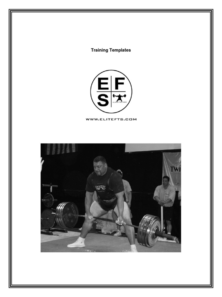 Training Templates | PDF | Weight Training | Physical Exercise