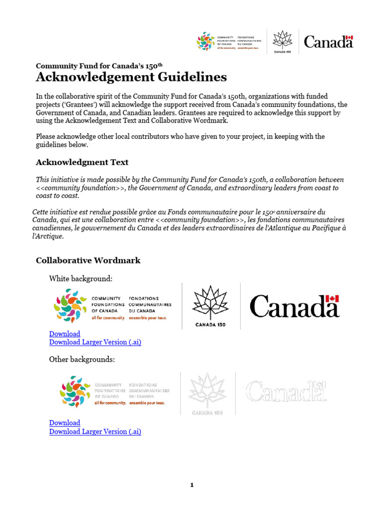 CFC150 Acknowledgement Guidelines | PDF