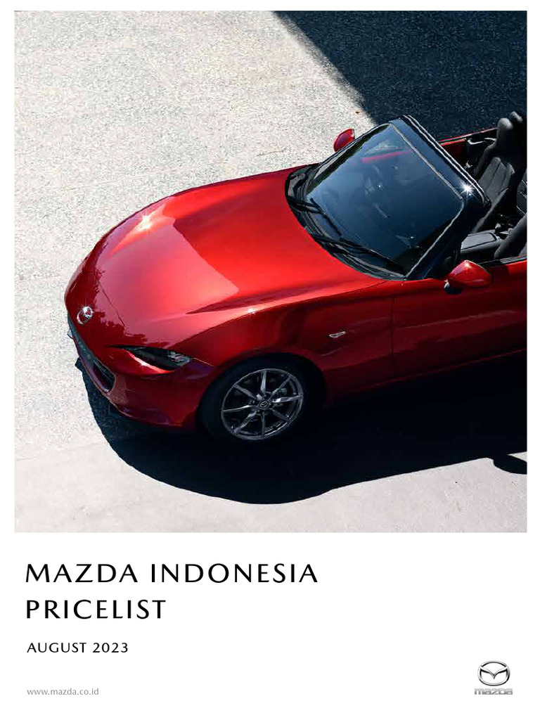 Mazda Indonesia Pricelist Jakarta 2023 - With Color Chart | Download ...