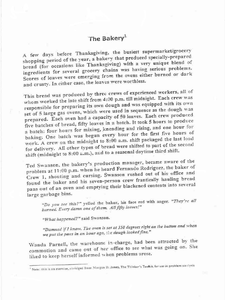 The Bakery Case Study | PDF