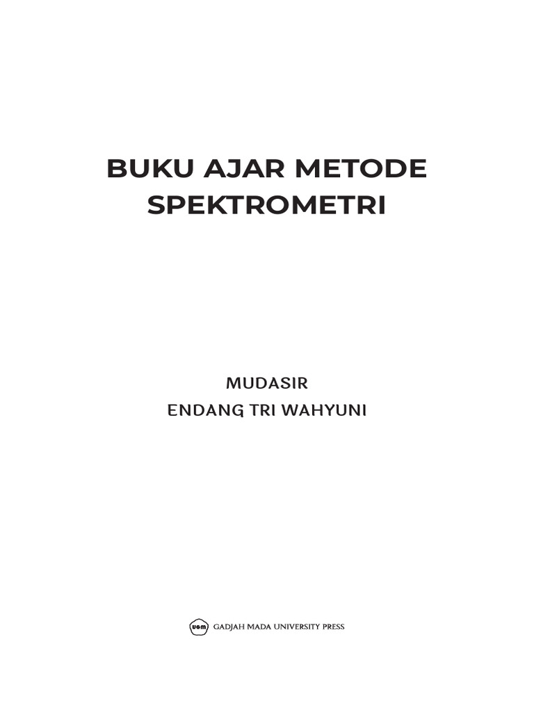 Buku Ajar Metode Spektrometri | PDF