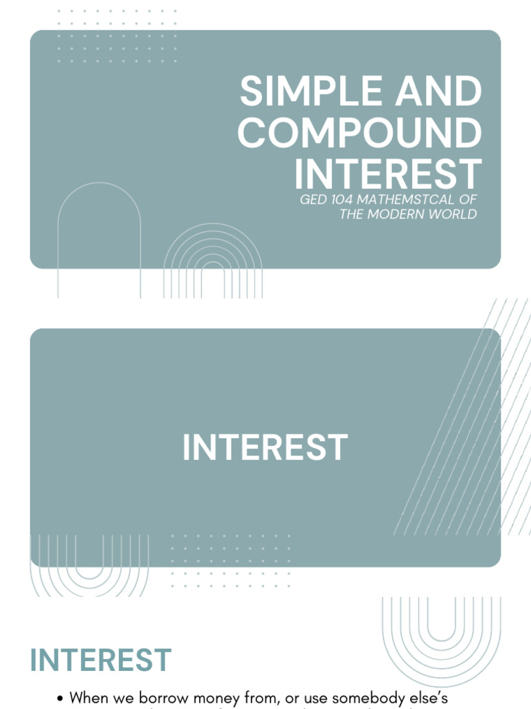 Simple and Compound Interest | PDF | Interest | Compound Interest