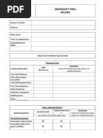 Fire Drill Checklist | PDF | Emergency Evacuation | Safety