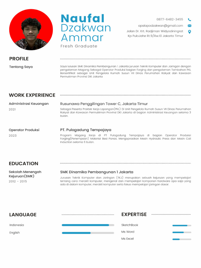 CV Naufal Dzakwan Ammar | PDF