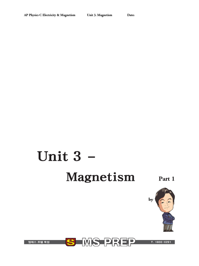 AP Physics C E&M Unit 3 1. Magnetic Field and Force Handout | PDF | Magnetic Field | Force