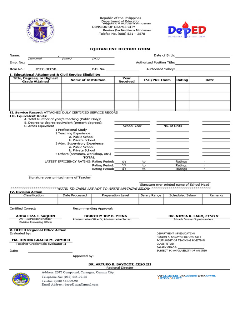 Erf New Requirements and Form 2023 | PDF | Teachers | Academic Degree