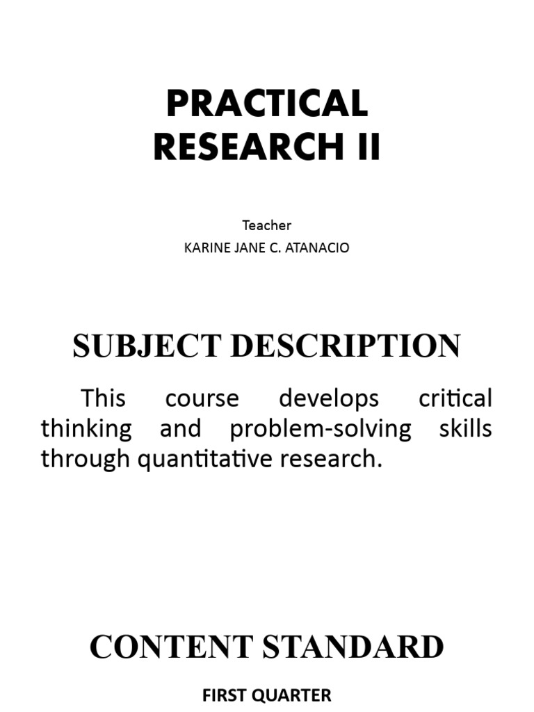 Understanding Quantitative Research Basics | PDF | Statistics | Methodology