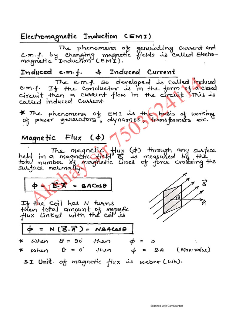 CH 6 Electromagnetic Induction by Akshaysir | PDF