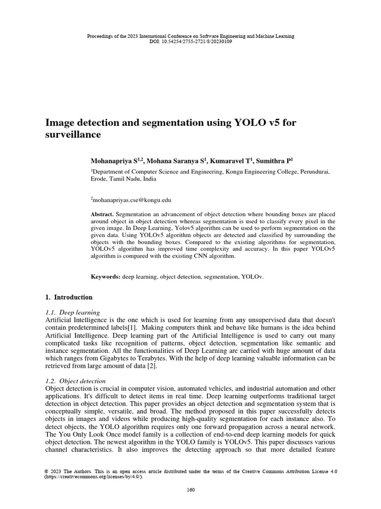Image_Detection_and_Segmentation_using_YOLO_v5_for | PDF | Image Segmentation | Deep Learning
