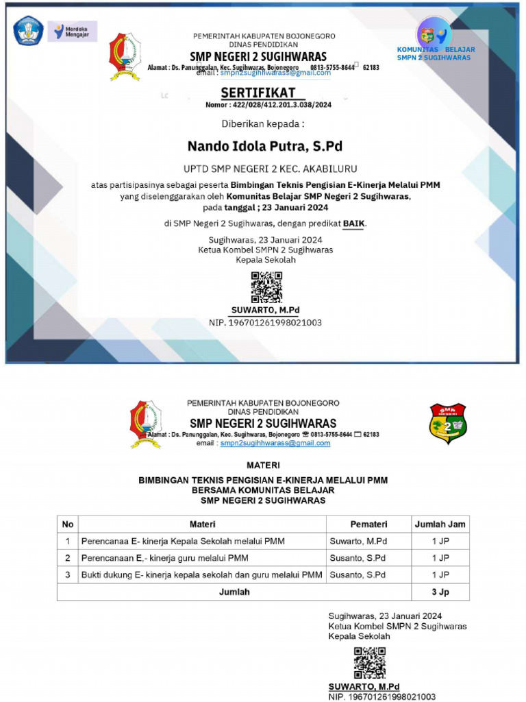 Sertifikat Nando | PDF