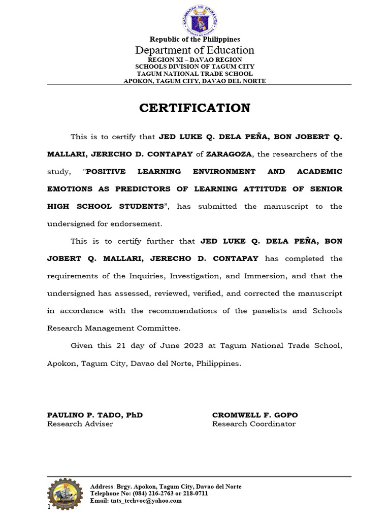 Completion Certificate | PDF
