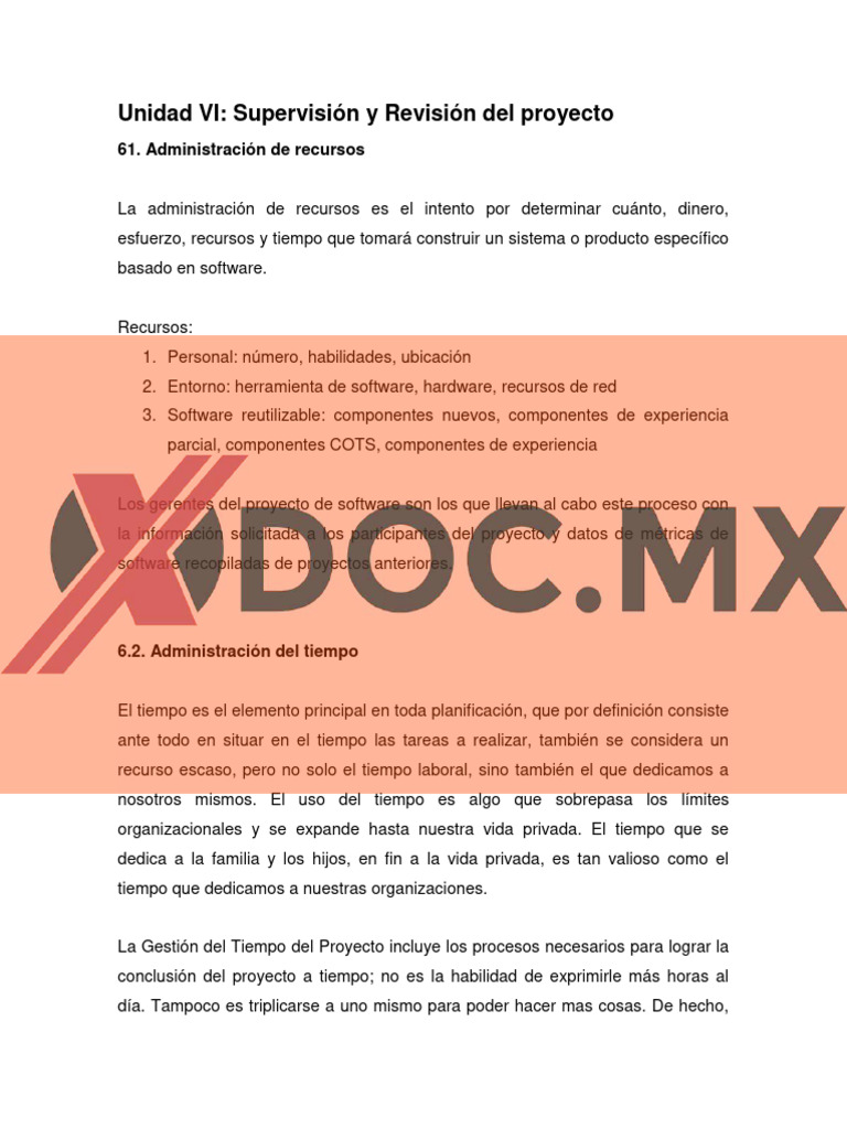 xdoc.mx-supervision-y-revision-del-proyecto | PDF | Software | Gestión del tiempo