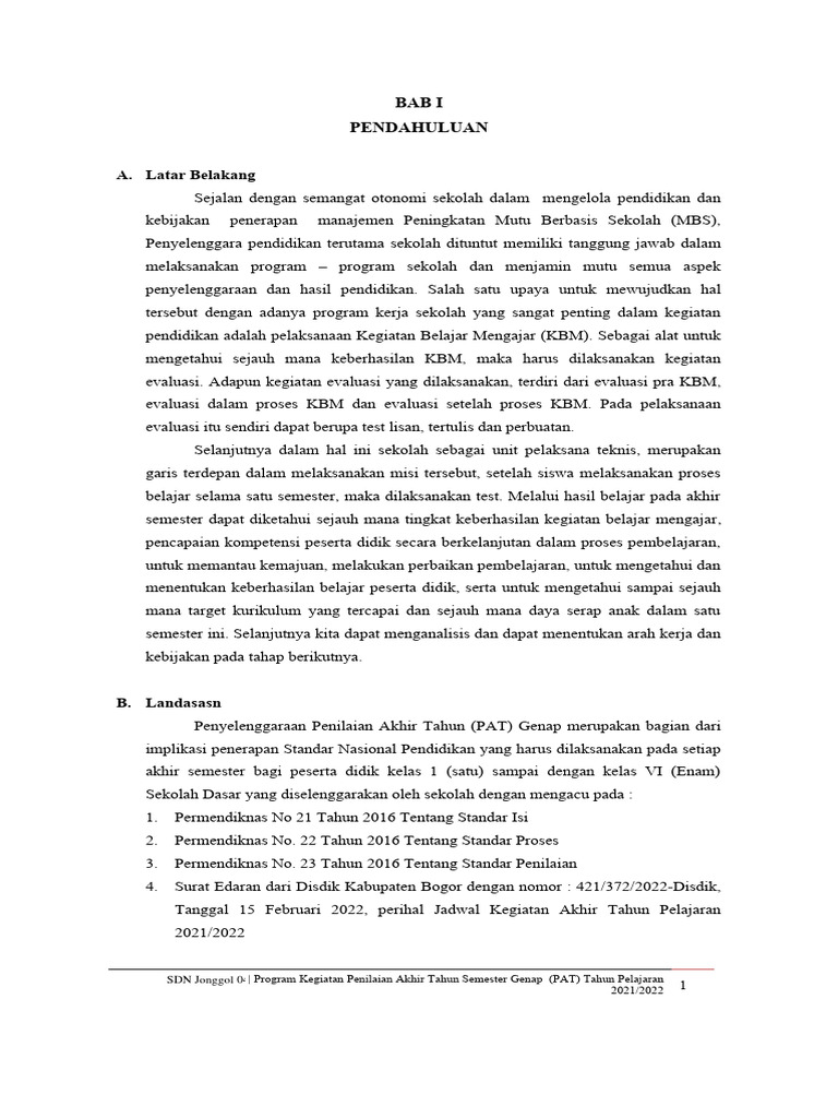 Proker PAT Genap TP. 21.22 | PDF | Bisnis | Seni