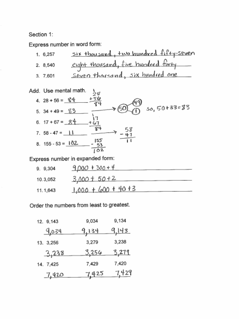 4th Grade Summer Math Answer Key | PDF