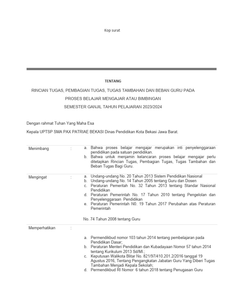 Surat Mengajar Ike | PDF