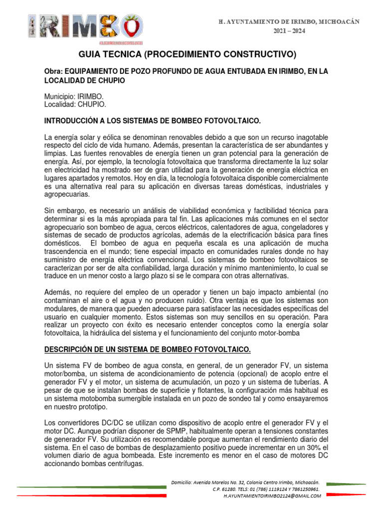 Guia Tecnica Chupio | PDF | Bomba | Agua