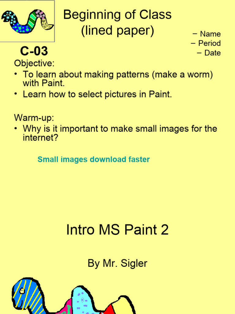 C-03 - Intro MS Paint-2 | PDF | Games & Activities | Home & Garden