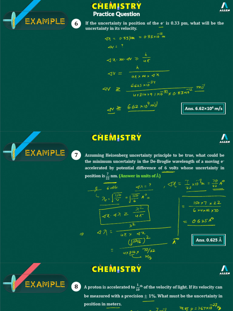 Quantum Mechanics Practice Set | PDF | Atomic Orbital | Electron