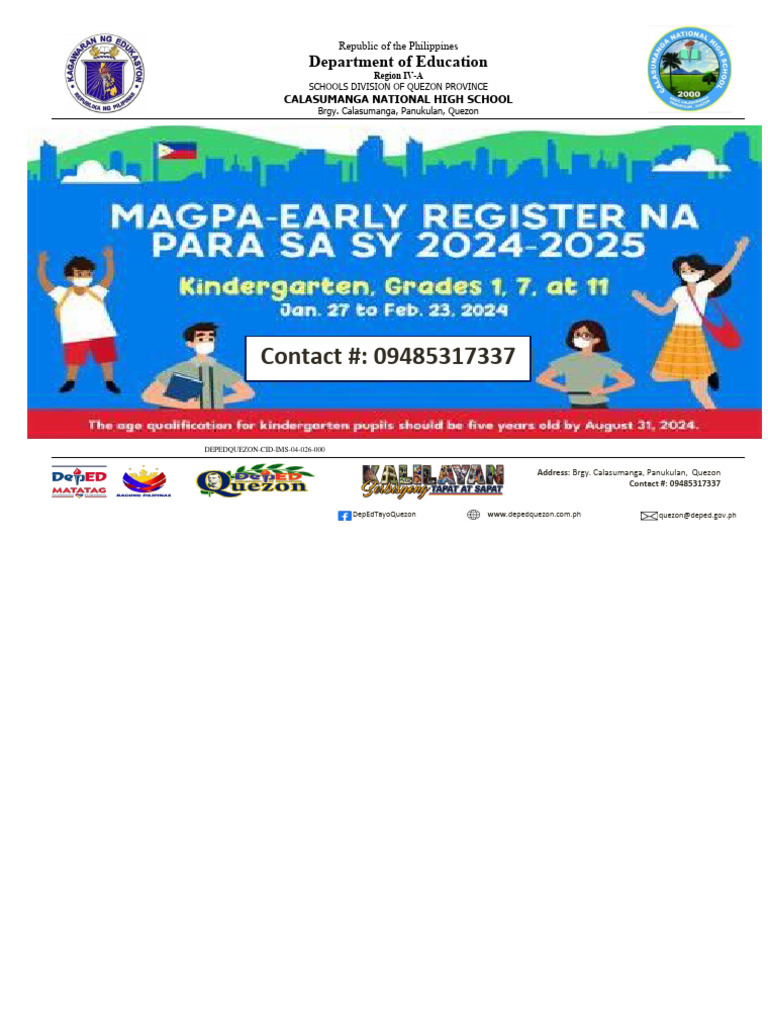 Early Registration Tarpapel | PDF