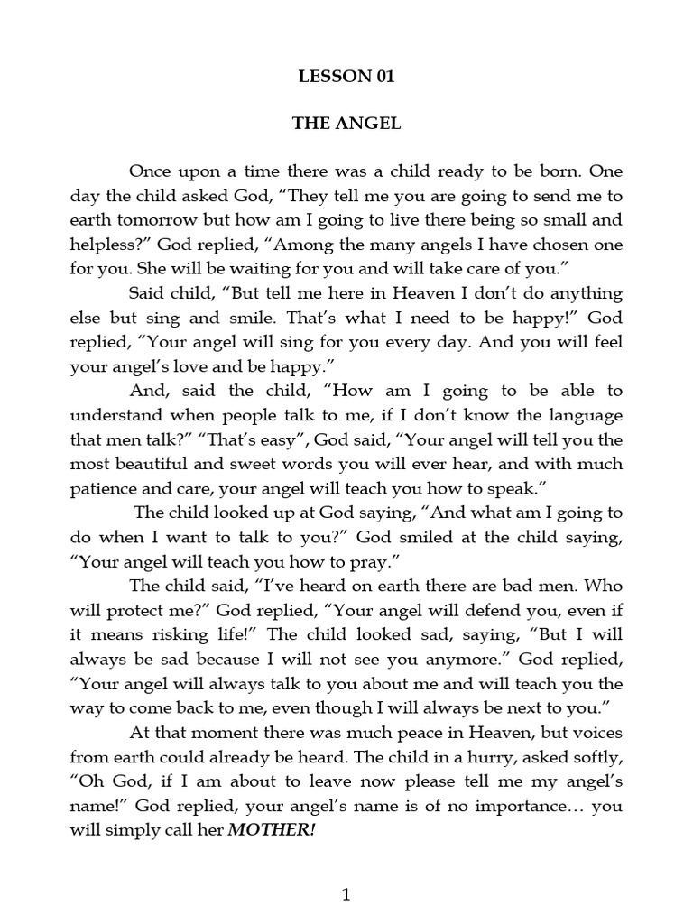 Isi Reading Class 3 (MORAL STORIES) | PDF | Sheep | Angel