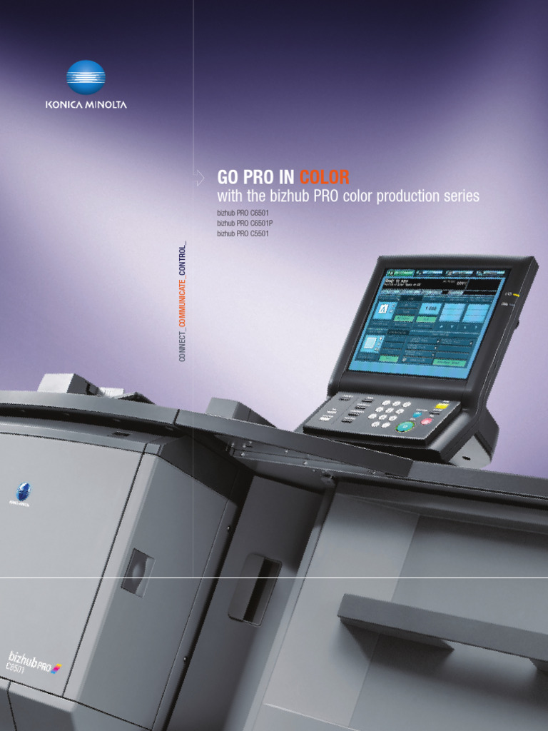 Konica Minolta Bizhub Pro c5501 Copier Brochure | PDF | Computing | Computer Engineering