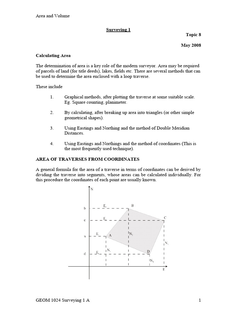 Calculating Volume and Area | PDF | Area | Contour Line
