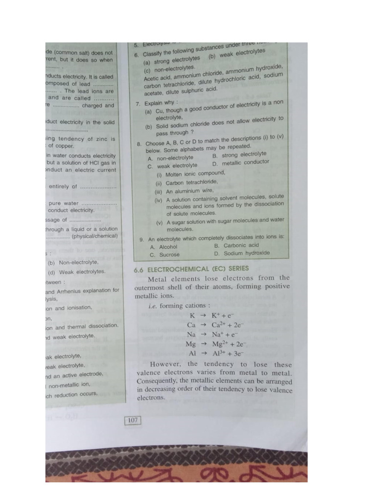 Chemistry Chapter-6 Electrolysis | PDF