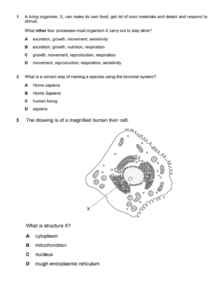Sec Bio CH 1-7 Ex6 Mye March 2019 | PDF