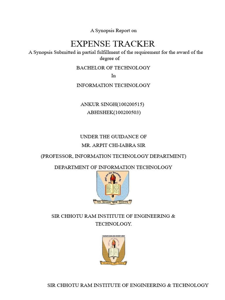 Expense Tracker | PDF | Java Script | World Wide Web