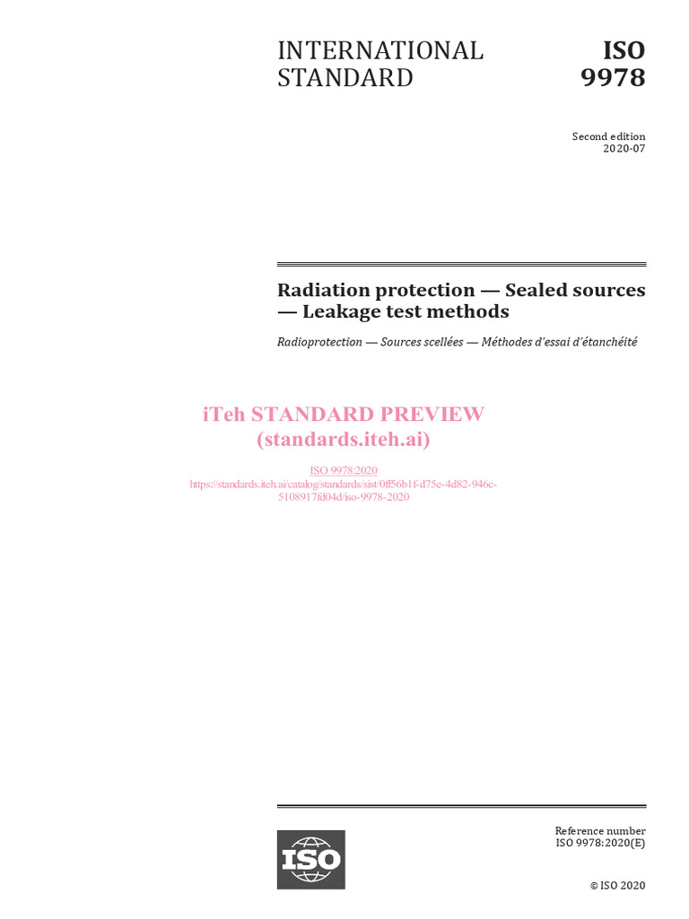 Iso 9978 2020 | PDF | International Organization For Standardization | Leak